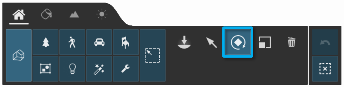 How do you rotate an object in any direction?